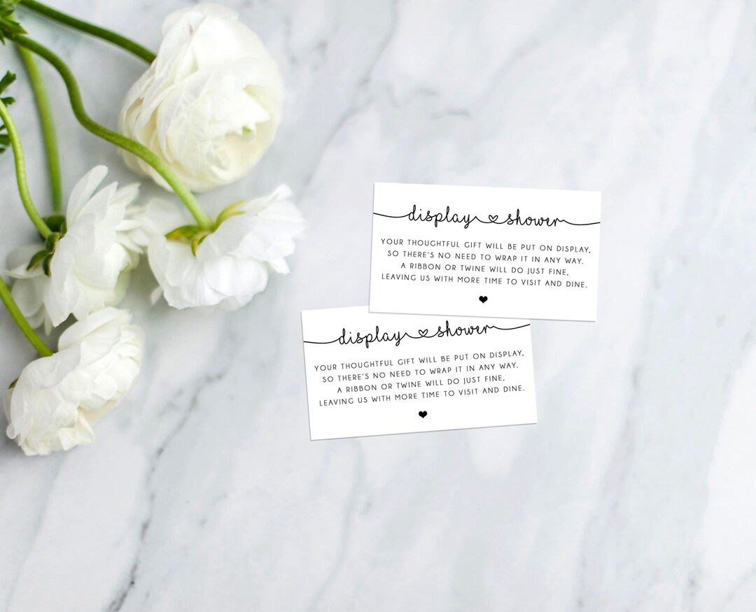 Baby Shower Printable Display Shower Insert Unwrapped Gift - Etsy