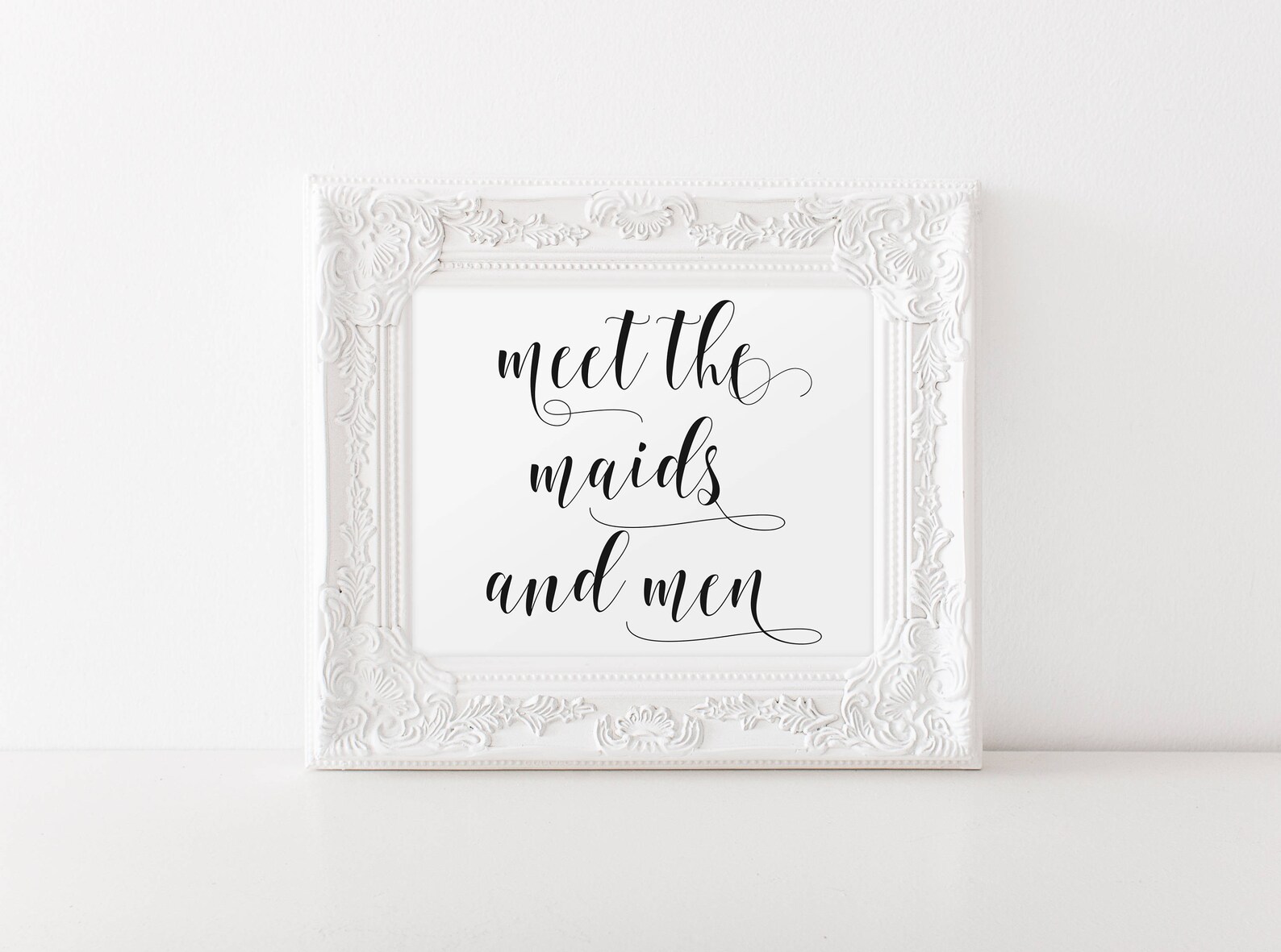 Meet the Maids & Men Sign Wedding Party Sign Printable | Etsy