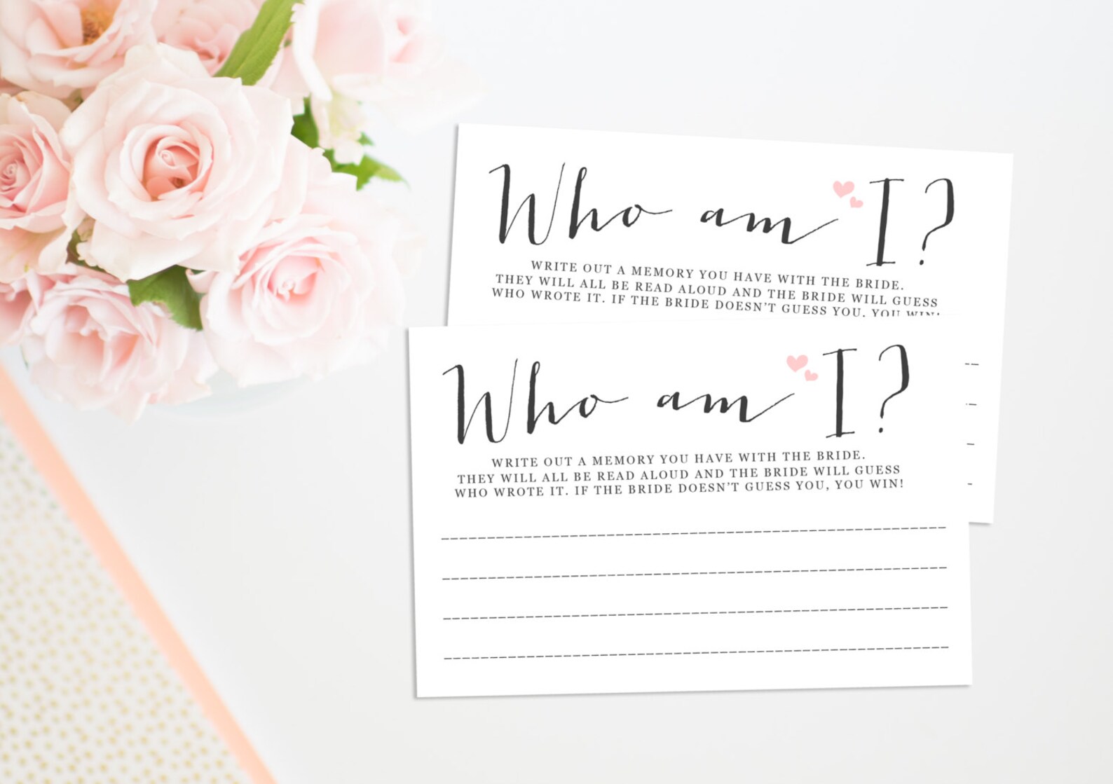 Who Am I Bridal Shower Game Printable Bridal Shower Game - Etsy