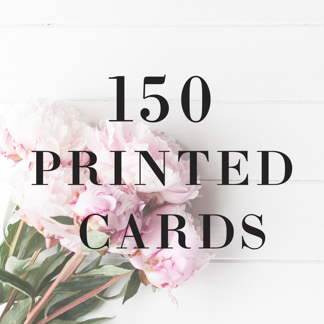 150 Printed Game Cards - Etsy