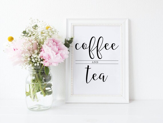 Coffee and Tea Sign Coffee Sign Tea Sign Printable Coffee | Etsy Australia