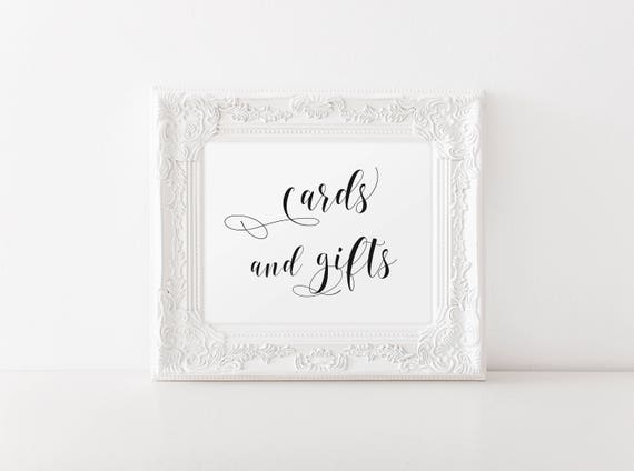 Printable Cards & Gifts Sign Cards and Gifts Cards Sign | Etsy