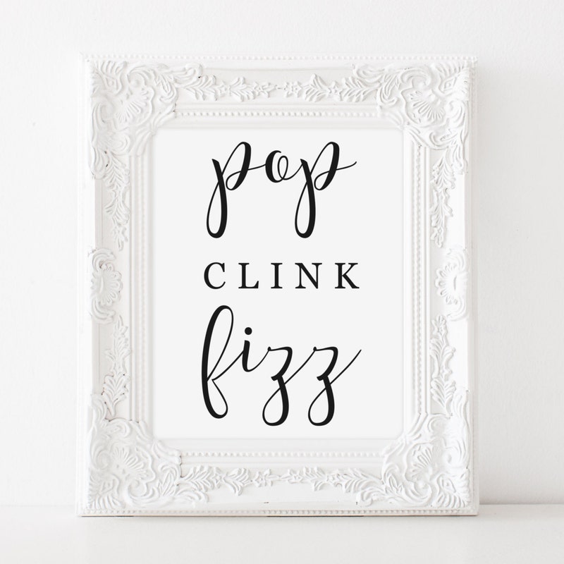 Pop Fizz Clink Sign - Etsy