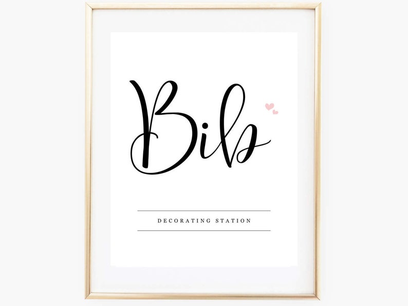 Printable Bib Decorating Station Sign Bib Decorating Sign - Etsy