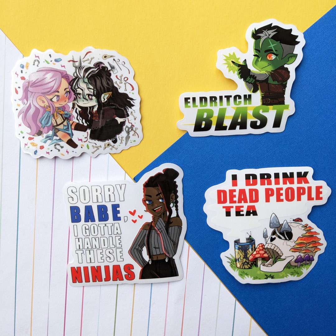 Critical Role Themed Stickers Fjord, Imodna, Beauregard Lionett, and ...