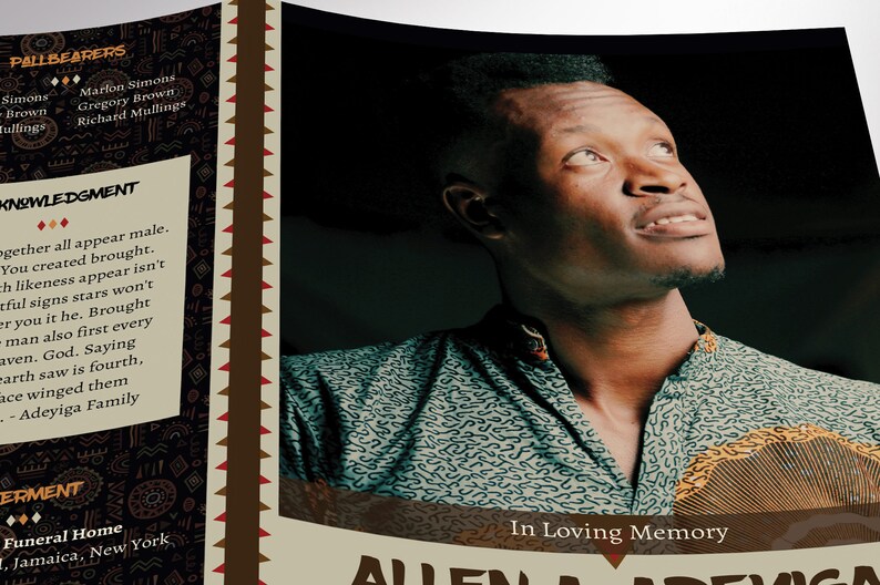 African Funeral Program Template: Celebration of Life, Obituary (canva ...