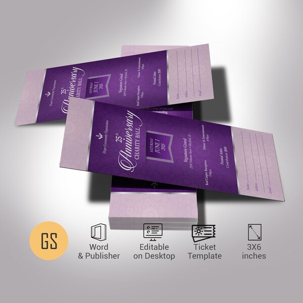 Church Anniversary Banquet Ticket - Etsy