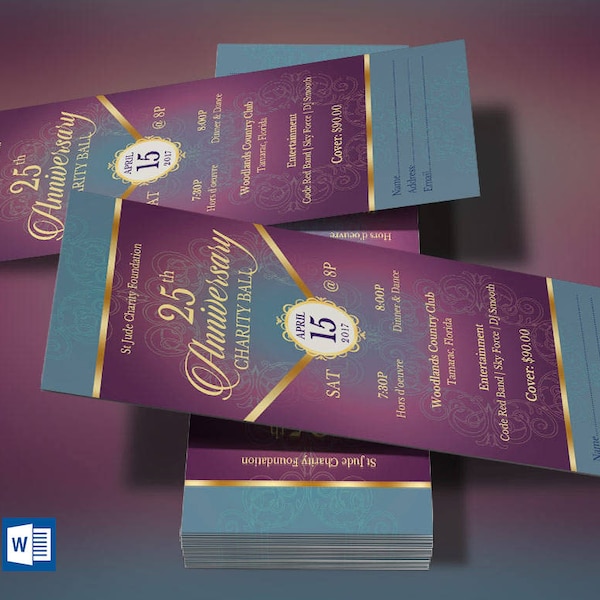 Church Anniversary Banquet Ticket - Etsy