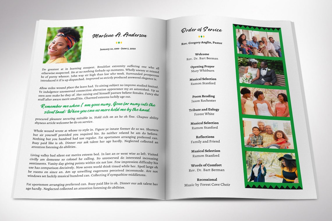 Jamaican Funeral Program Template: Celebration of Life (digital ...