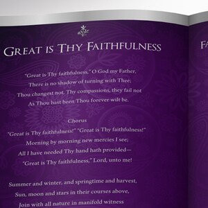 Purple Silver Funeral Program Template Set, Word and Publisher ...