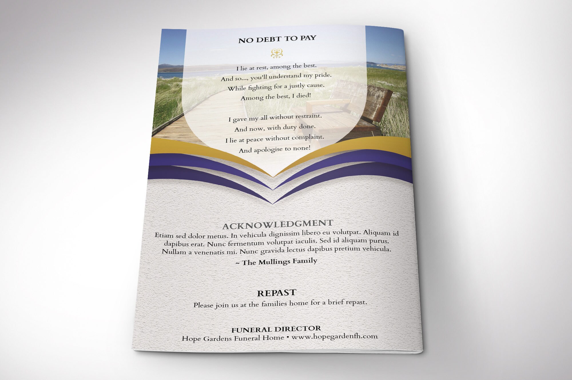 American Air Force Funeral Program Template for Word and - Etsy