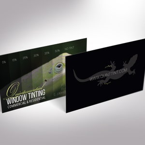 Window Tinting Business Card Template: Black & Green Design (digital ...