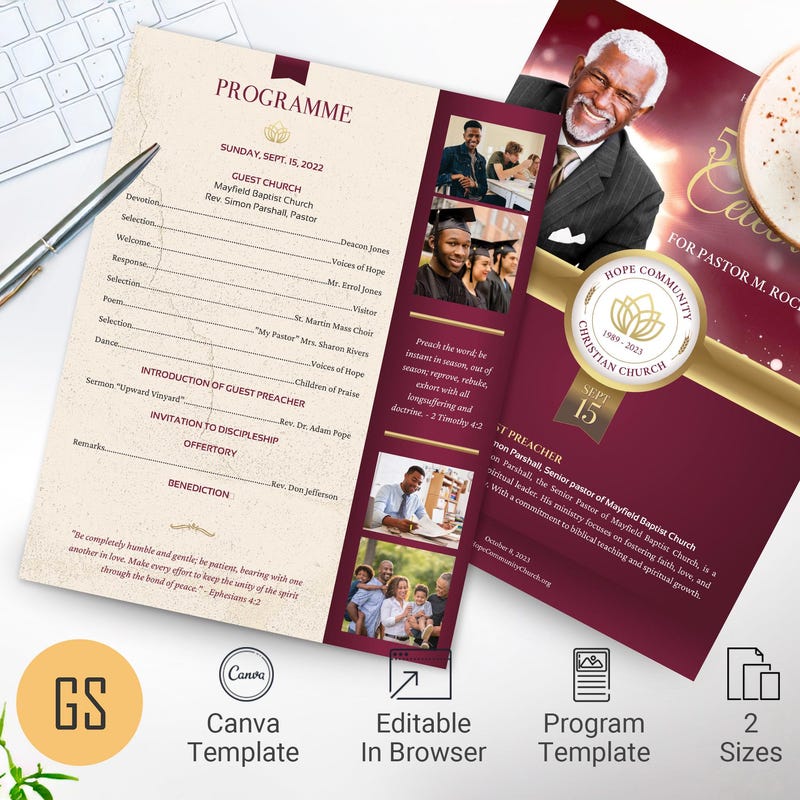 Black Church Pastor Anniversary Programs - Etsy