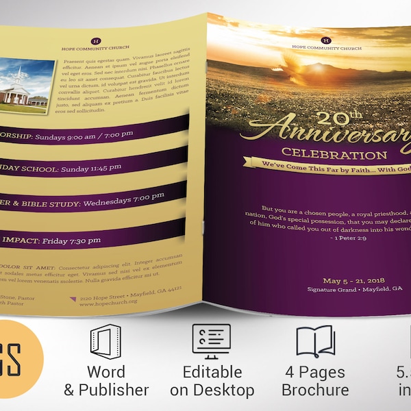 Church Anniversary Booklet - Etsy
