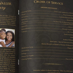 Black Funeral Program Template: Celebration of Life, Obituary (word ...