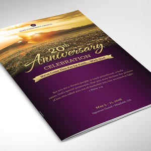 Church Anniversary Program Template Word Template, Publisher Pastor ...