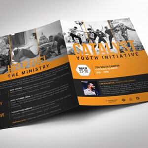 Catalyst Youth Conference Program Template: Orange Church Brochure ...