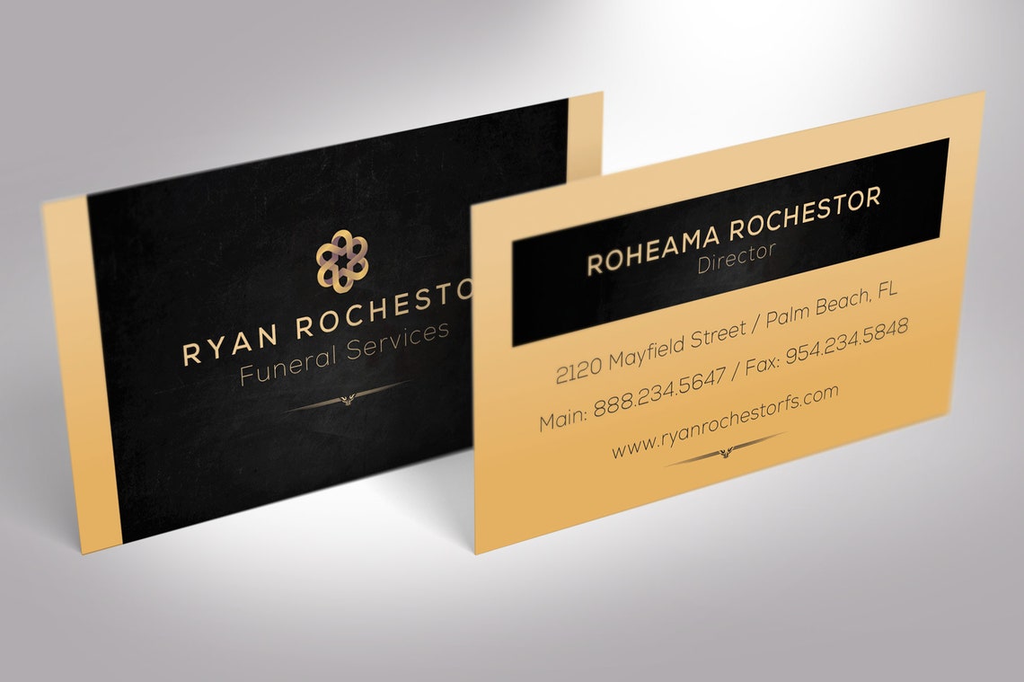 Funeral Services Business Card Template for Canva Funeral - Etsy