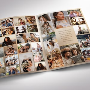 Beige Funeral Program Template for Canva, 8-page, Paradise Beige & Gold ...