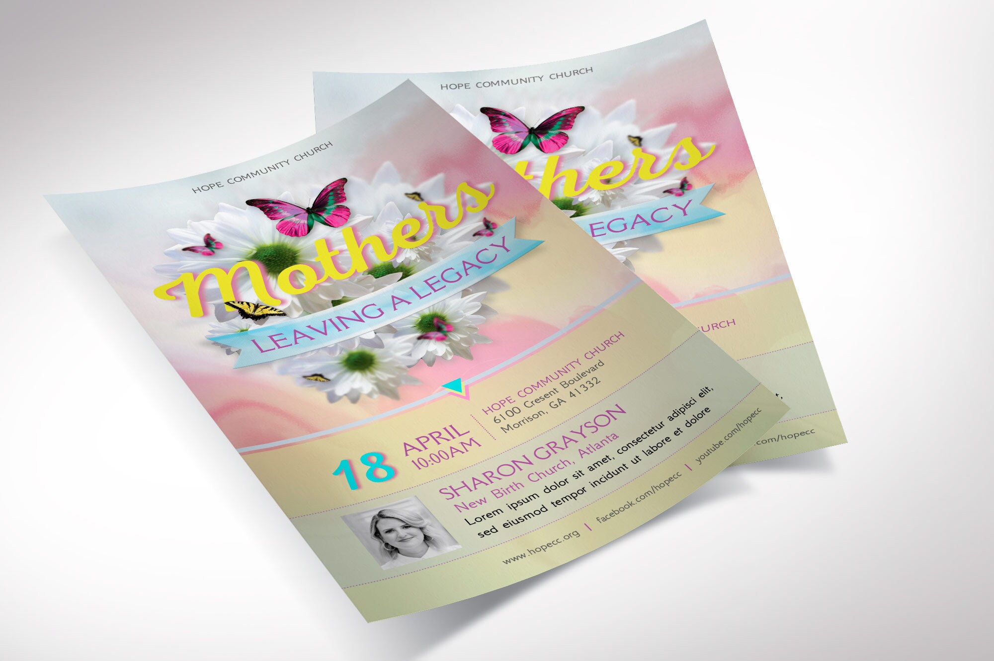 Mothers Legacy Flyer Template for Canva 5 Backgrounds Cut - Etsy