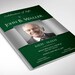 Green Silver Funeral Program Template Set, Word and Publisher ...