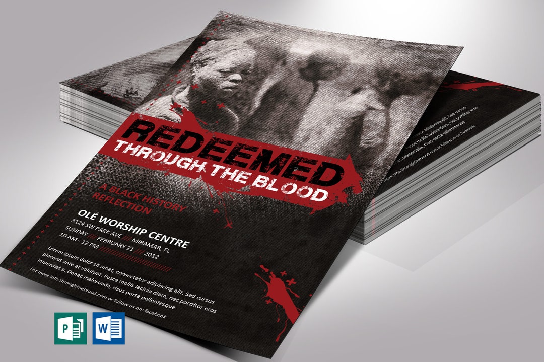 Redeemed Black History Flyer Template: Church Event (editable Download ...