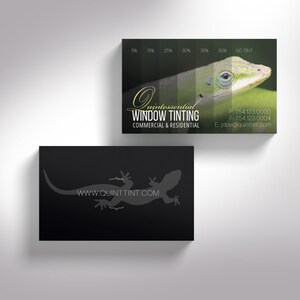 Window Tinting Business Card Template: Black & Green Design (digital ...