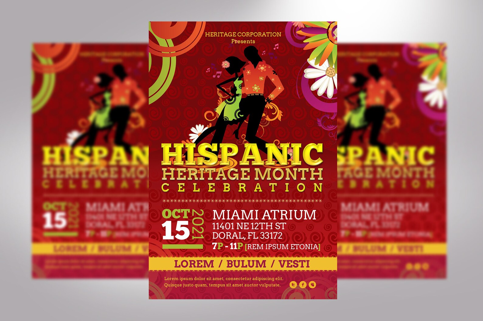 Hispanic Heritage Month Flyer Template for Word and Publisher - Etsy