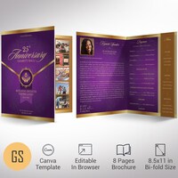 Programme Template Digital Download, Elegant Event Flyer for Business ...