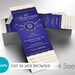 Violet Gold Anniversary Gala Ticket Template for Canva, Banquet Ticket ...