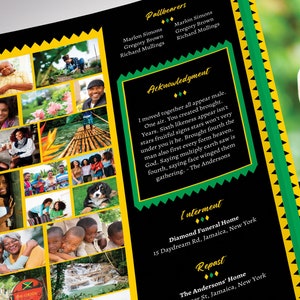Jamaican Tabloid Funeral Program Canva Template 8 Pages - Etsy