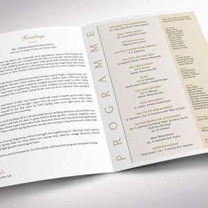 Black & Gold Musical Event Program Template: 4-page Bifold Concert ...