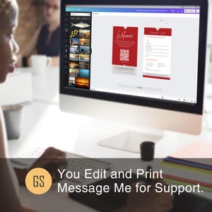 Modern Church Connect Card Template: Red & White, QR Code Welcome ...