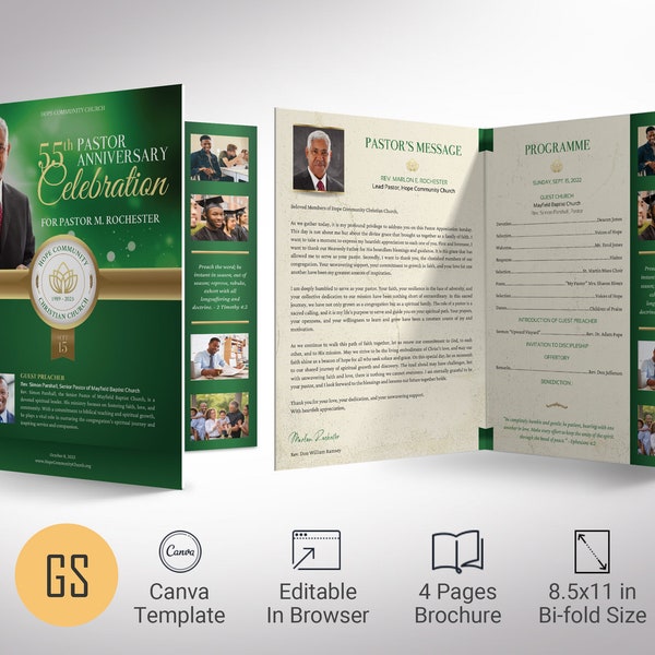 Pastor Installation Program Template - Etsy