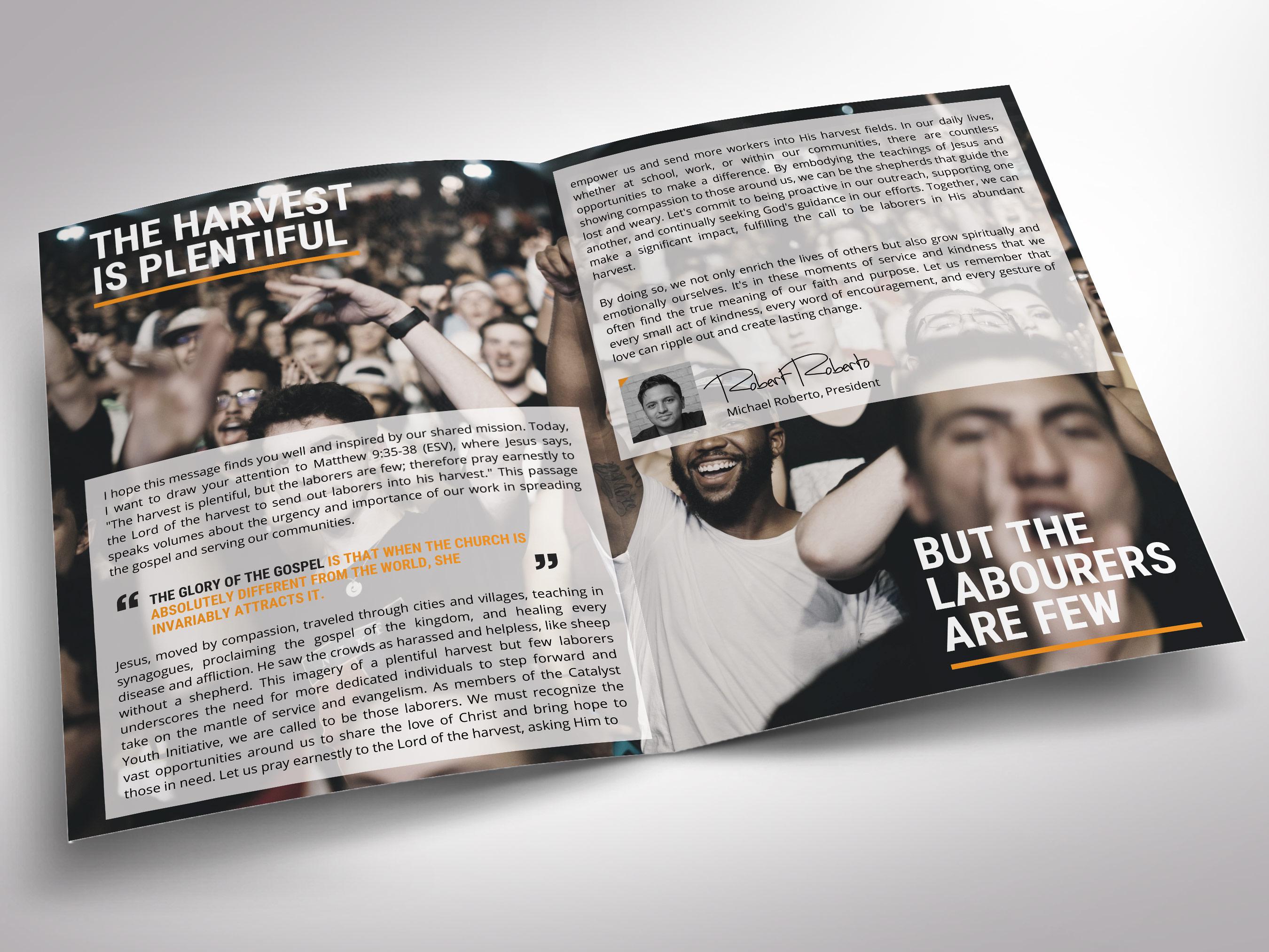 Catalyst Youth Conference Program Template: Orange Church Brochure ...