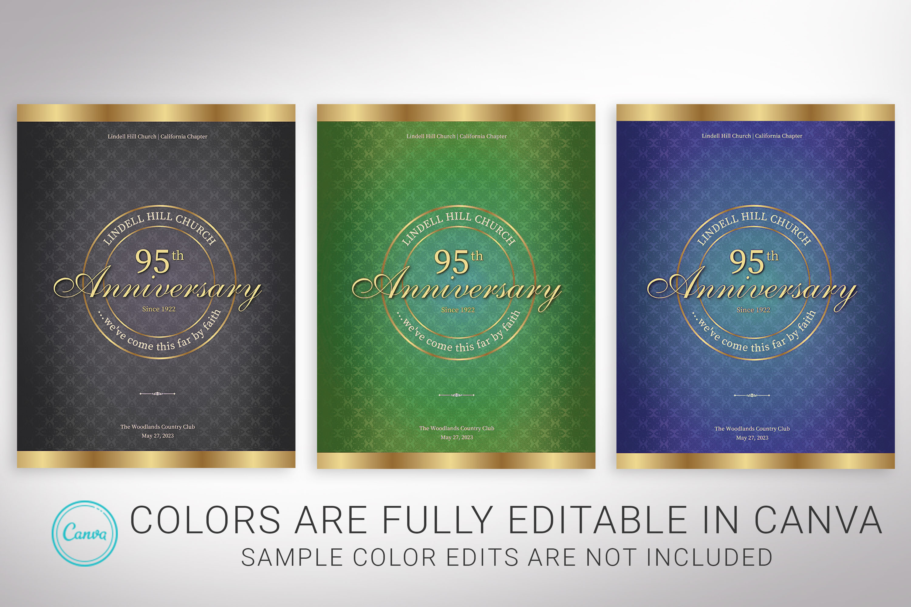 Church Anniversary Program Covers