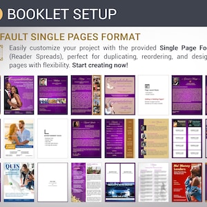 Church Anniversary Souvenir Book Template Purple & Gold Gala Program ...