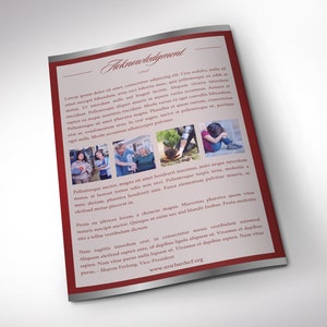 Red Silver Anniversary Gala Program Template for Canva, Fundraiser ...