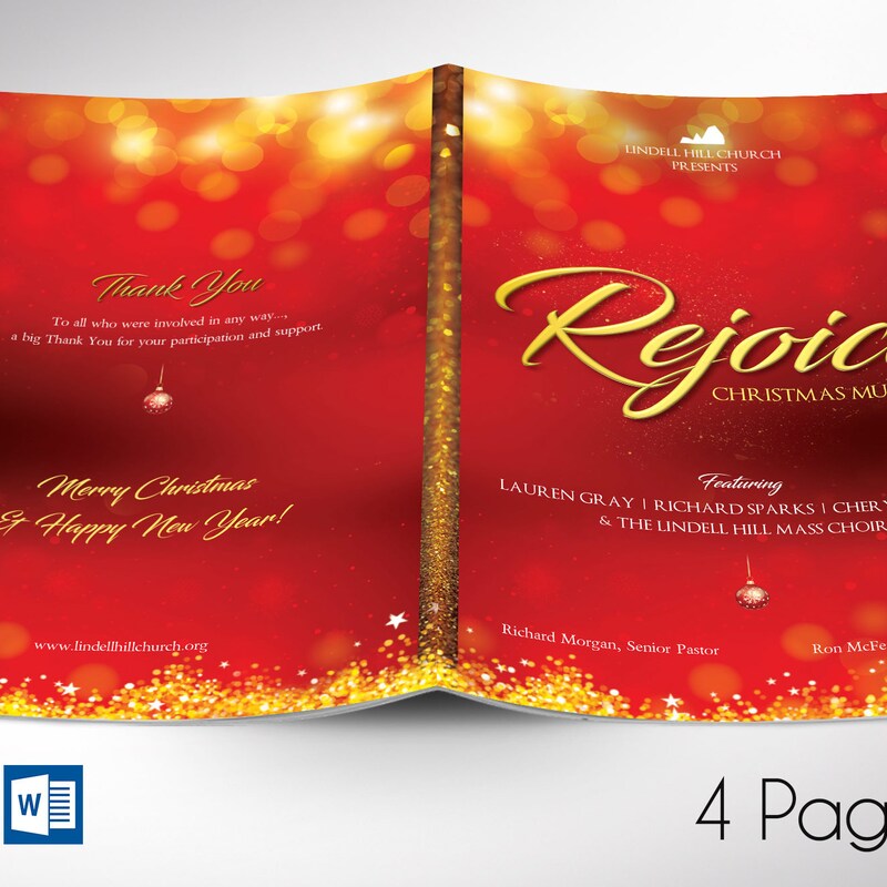 Pageant Program Template - Etsy