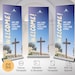 Pastel Church Welcome Banner Template: Blue & Yellow Vinyl Display ...