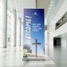 Pastel Church Welcome Banner Template: Blue & Yellow Vinyl Display ...