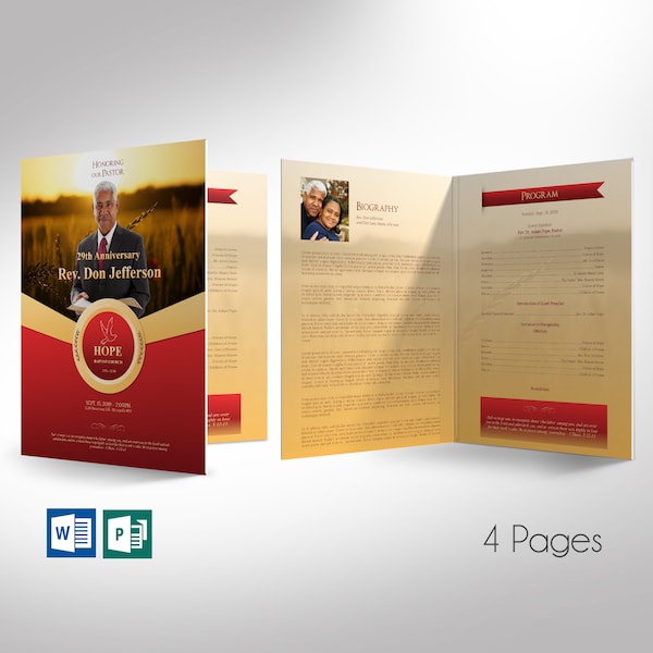 Church Revival Program Template - Etsy