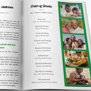 Jamaican Funeral Program Template: Black, Green and Gold (word ...