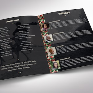 African Funeral Program Template for Canva: Kenyan 8-page Bifold ...