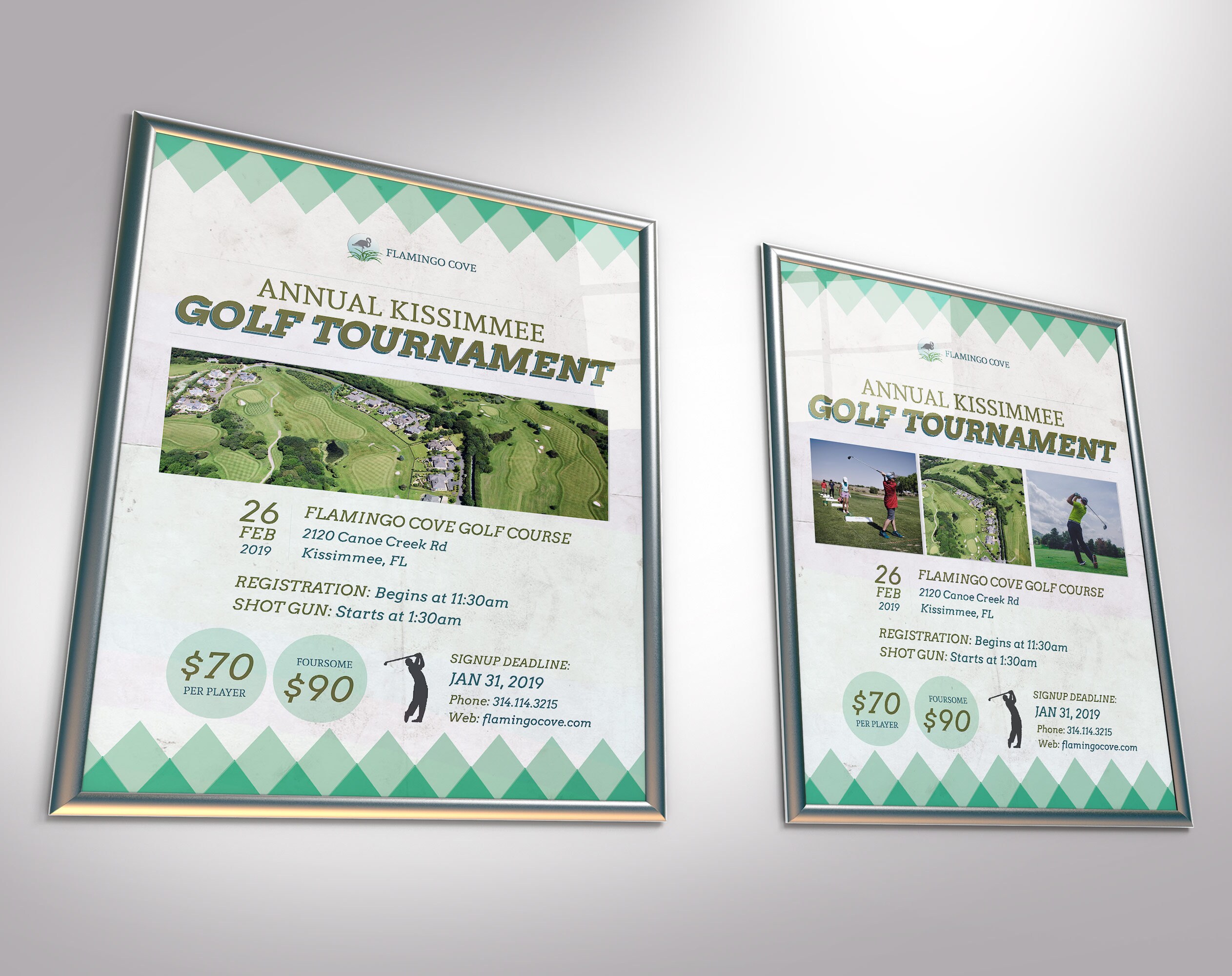 Retro Golf Tournament Poster Template: Charity Event (22x28 Inches ...