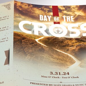 Vintage Easter Sunday Program Template | Canva: Green & Gold 4-page ...