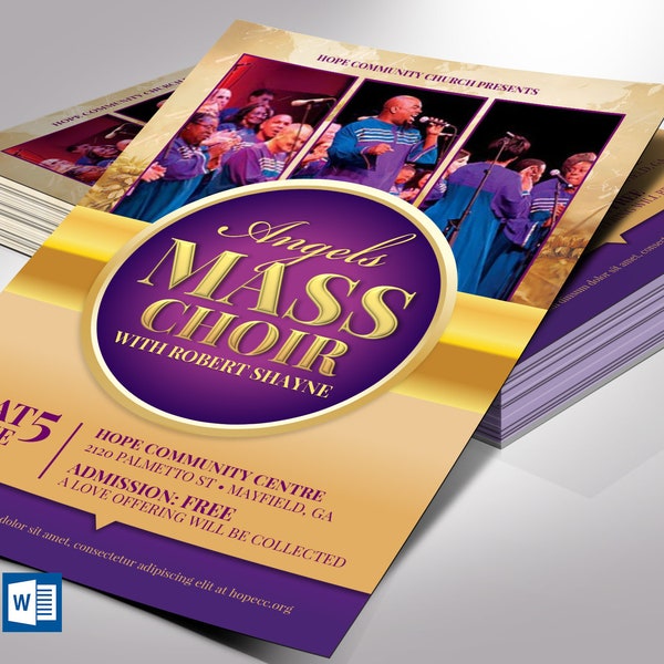 Choir Concert Flyer Template - Etsy