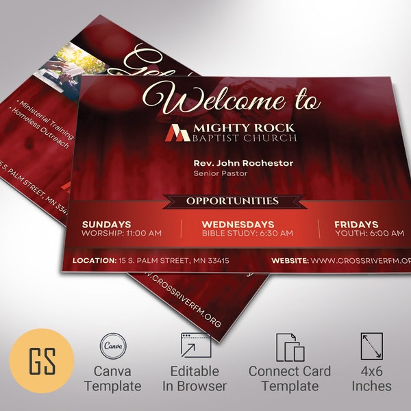 Church Welcome Card - Etsy