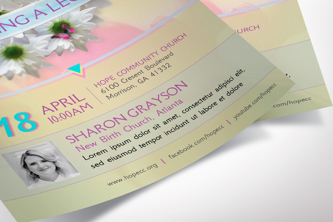 Mothers Legacy Flyer Template for Canva 5 Backgrounds Cut - Etsy