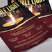 Candlelight Service Flyer Template: Burgundy & Gold (word, 5.5x8.5 ...